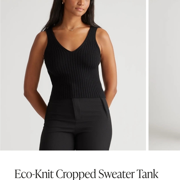 Quince | Tops | Quince Black Or Gray Eco Knit Ribbed Sweater Tank S ...